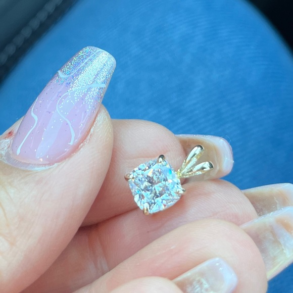 Jewelry | 2ct 3ct 3ct Cushion Rabbit Bail Pendant | Poshmark